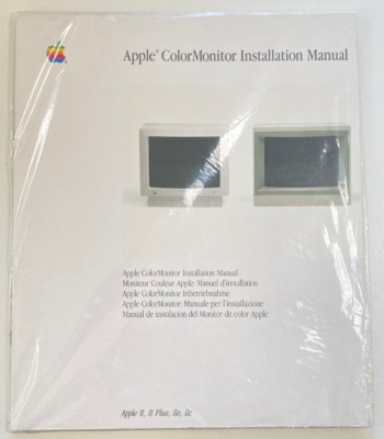 APPLE COLOR MONITOR INSTALLATION MANUAL APPLE II II PLUS IIE IIC NEW ...