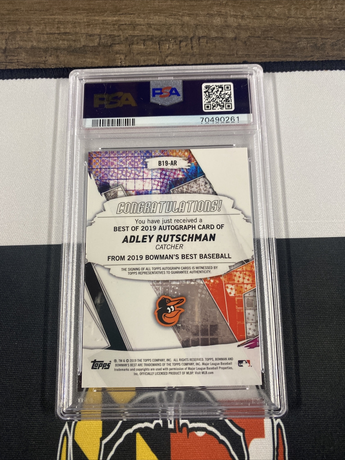 2019 Bowman's Best Adley Rutschman RC On-Card Auto - GREEN REFRACTOR x ...