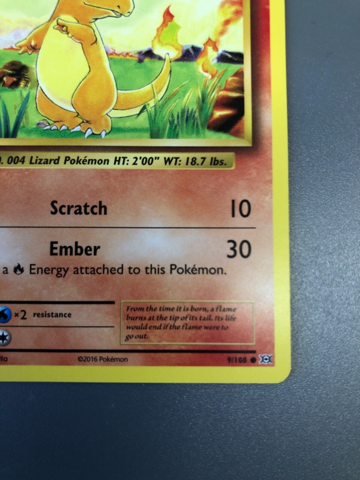 POKEMON CARD - CHARMANDER - 60 HP - 9/108 - 2016 - MINT CONDITION | eBay
