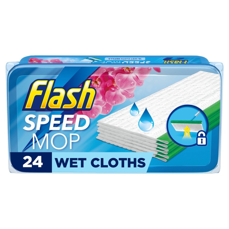 Flash Speedmop WET CLOTHS Refills (24 Pack OR 10 Pack) Speed Mop Refill ...