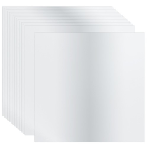 12x12 Inch Metallic Cardstock Paper, 15 Pcs Mirror Card Stock, Silver ...