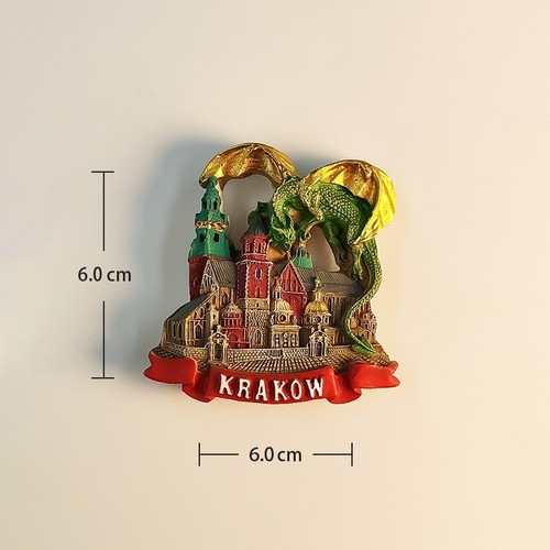 Poland Krakow Old Town Collectible Tourist Souvenir 3D Resin Fridge ...