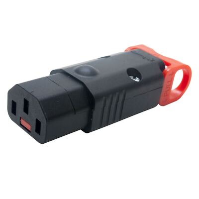 Locking C13 IEC. Female Cable Mount Rewireable Kettle Plug. IL13 ...