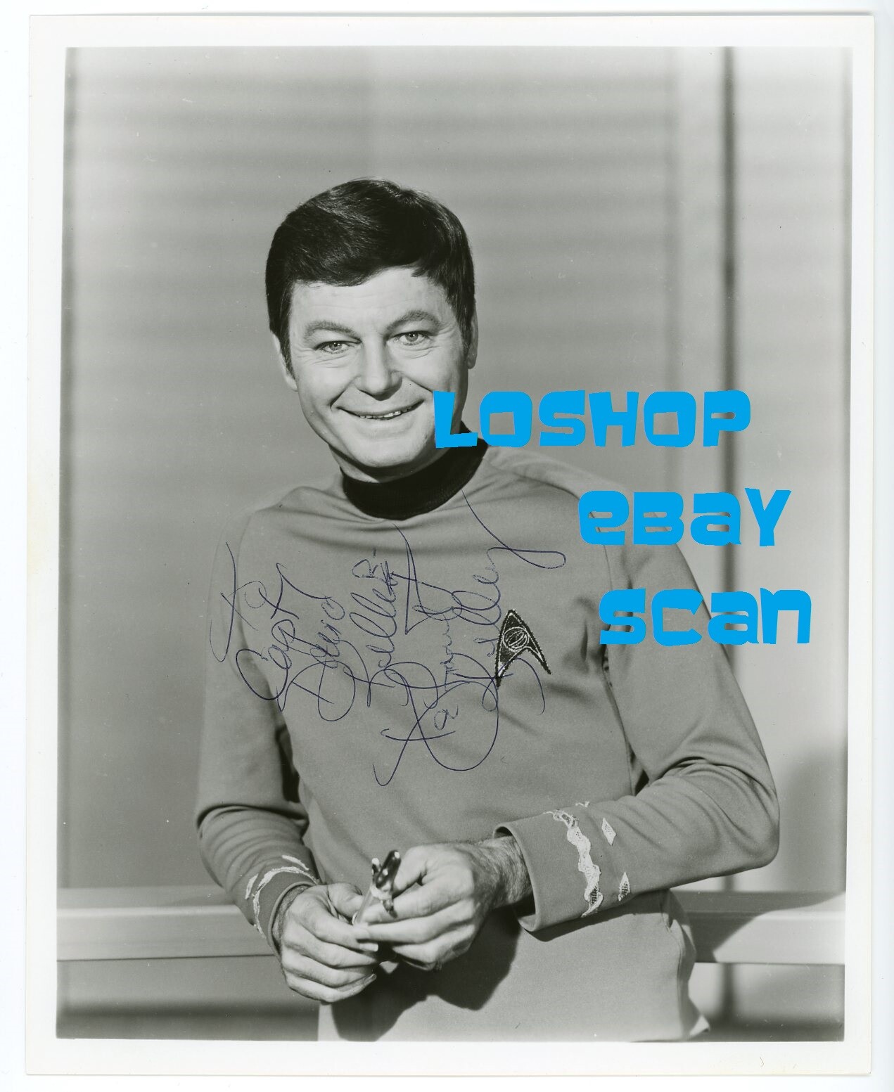 DeForest Kelley Signed Photo STAR TREK AUTOGRAPH TOS vintage Dr. McCoy ...