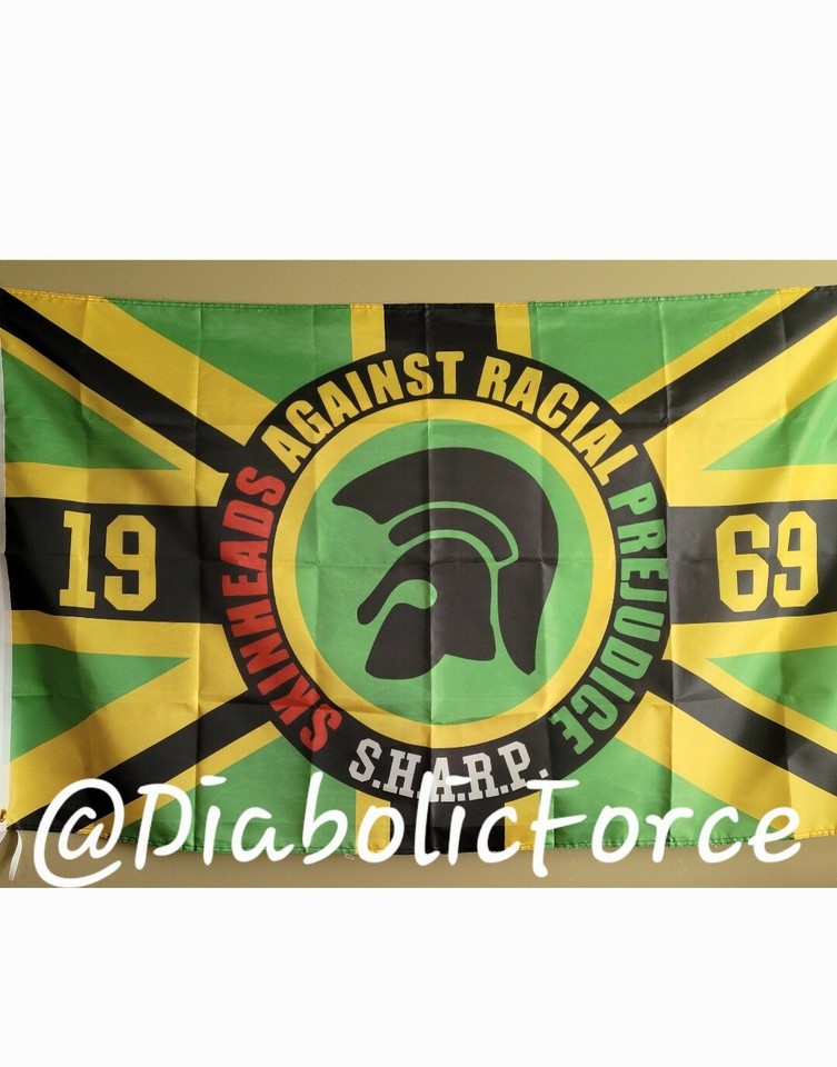 Skinheads Against Racial Prejudice 1969 Large 3x5Ft Flag Punk ...