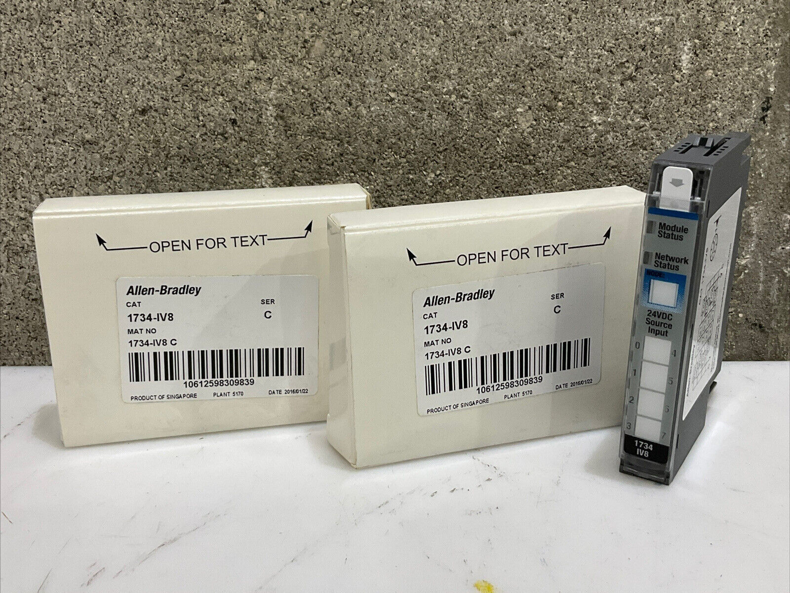 ALLEN BRADLEY 1734-IV8 8 POINT DIGITAL INPUT MODULE SERIES C LOT OF 2 ...