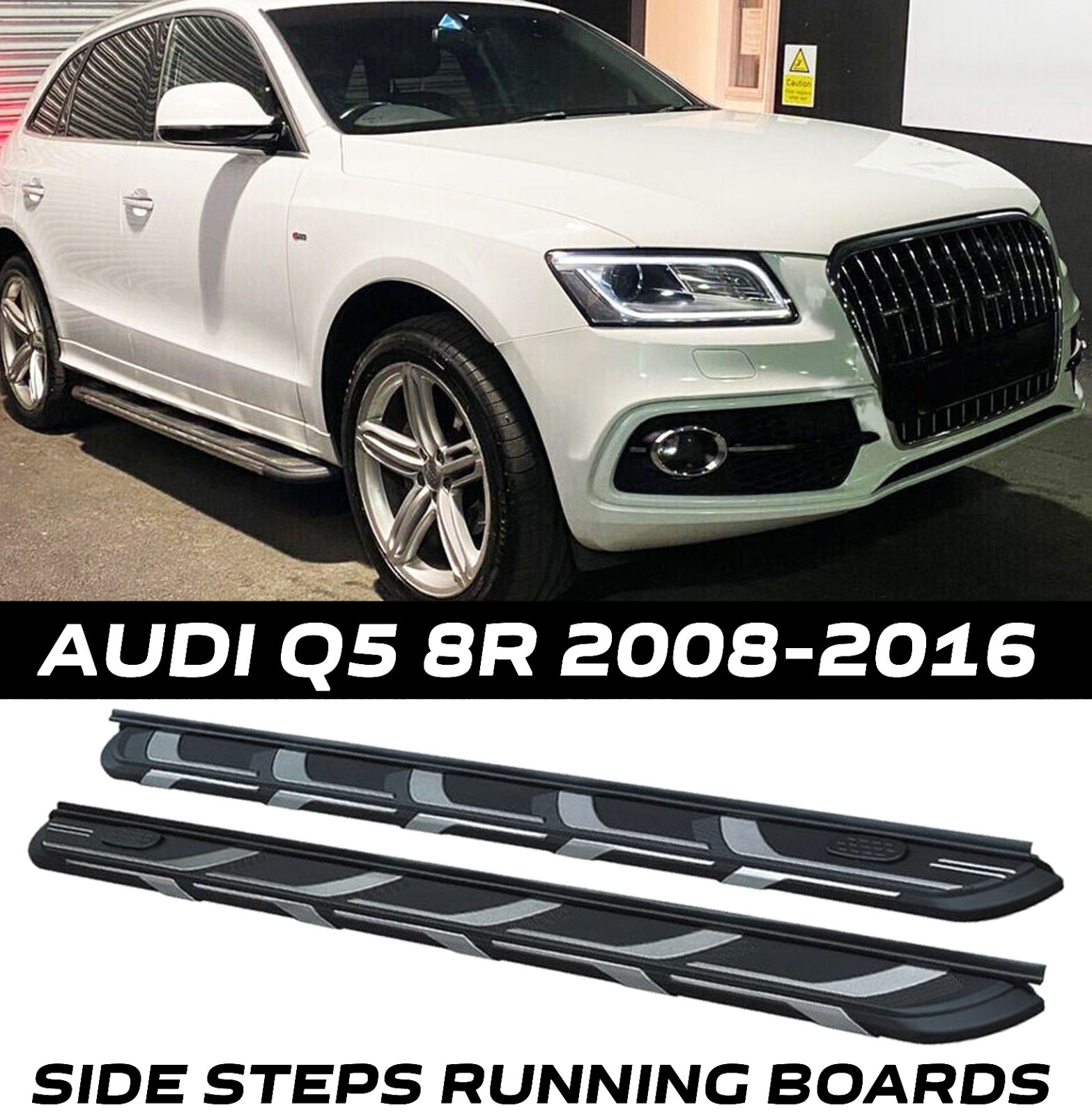 FOR AUDI Q5 2008-2016 8R SIDE STEPS RUNNING BOARDS OEM STYLE NEW 100% ...