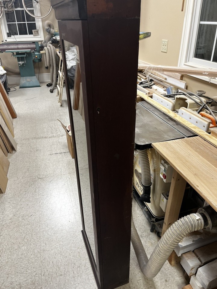 International Time IBM Master Clock Case For Parts Restore Oak Weight ...