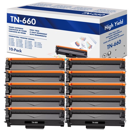 10PK High Yield TN660 Toner Compatible With Brother TN630 HL-L2300DW HL ...