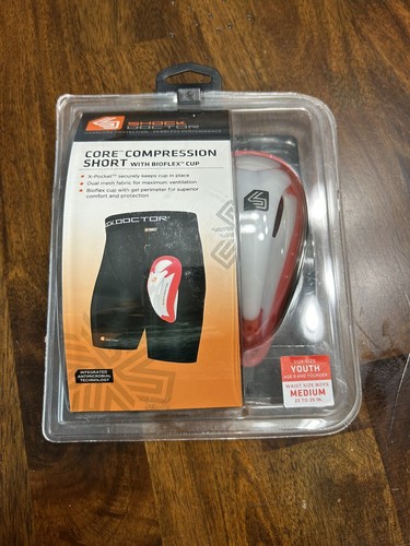 Shock Doctor Core Compression Shorts With Bioflex Cup Size Youth Medium Black | eBay