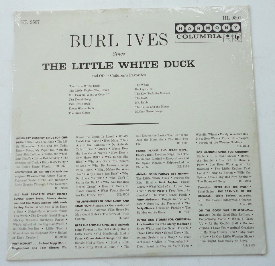2 New Lp Burl Ives Sings Little White Duck HL 9507 & The Limeliters RCA ...