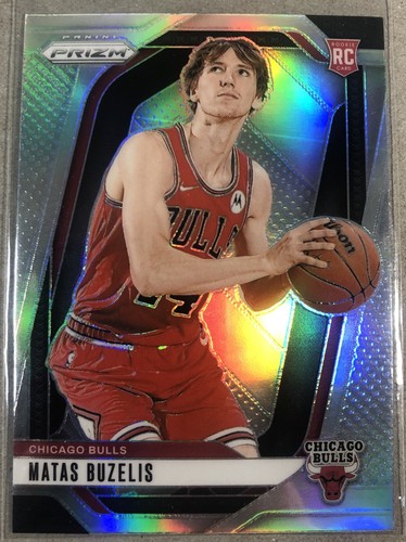 MATAS BUZELIS 2024-25 PANINI PRIZM SILVER RC #252 CHICAGO BULLS ROOKIE ...