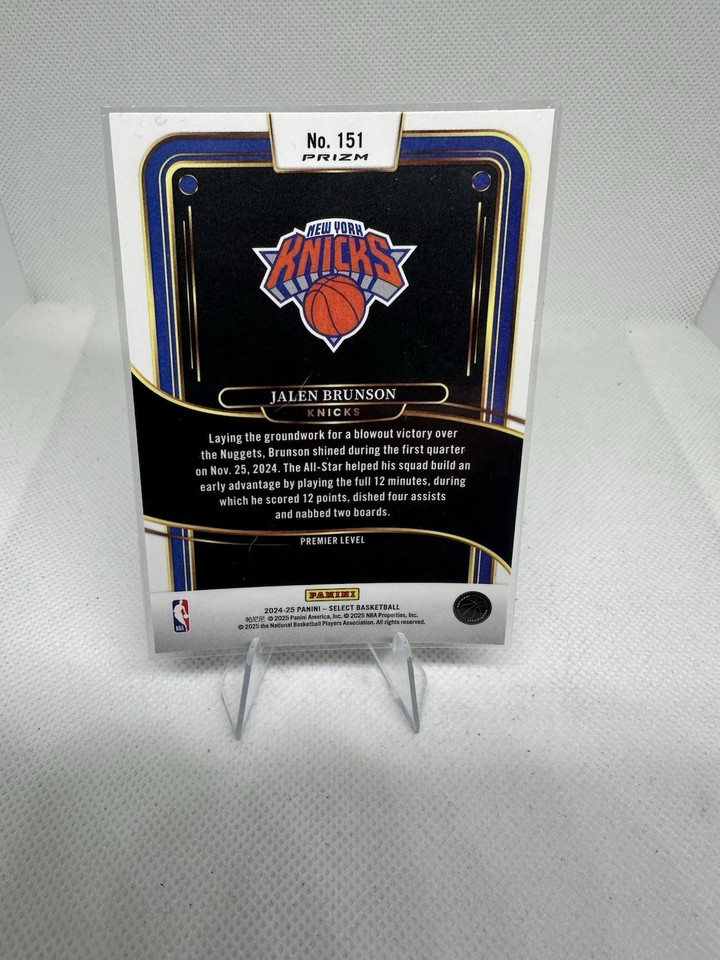 2024-25 Panini Select - Premier Level Jalen Brunson #151 Blue Prizm | eBay
