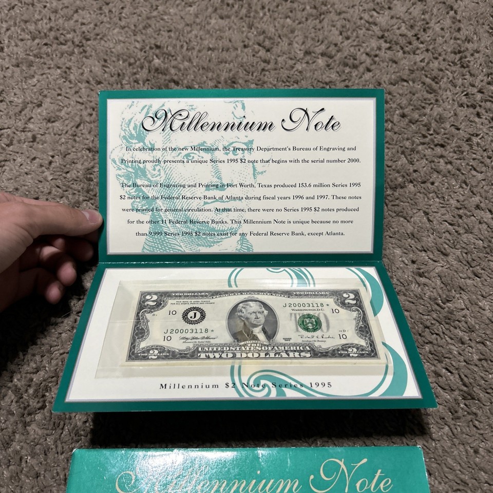 $2 FRN 1995 Millennium Star Note (#2575) NY District. Special Govt ...