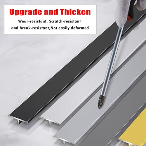 3PCS Aluminum T Molding Floor Transition Strip, 35.4in Long Transition ...