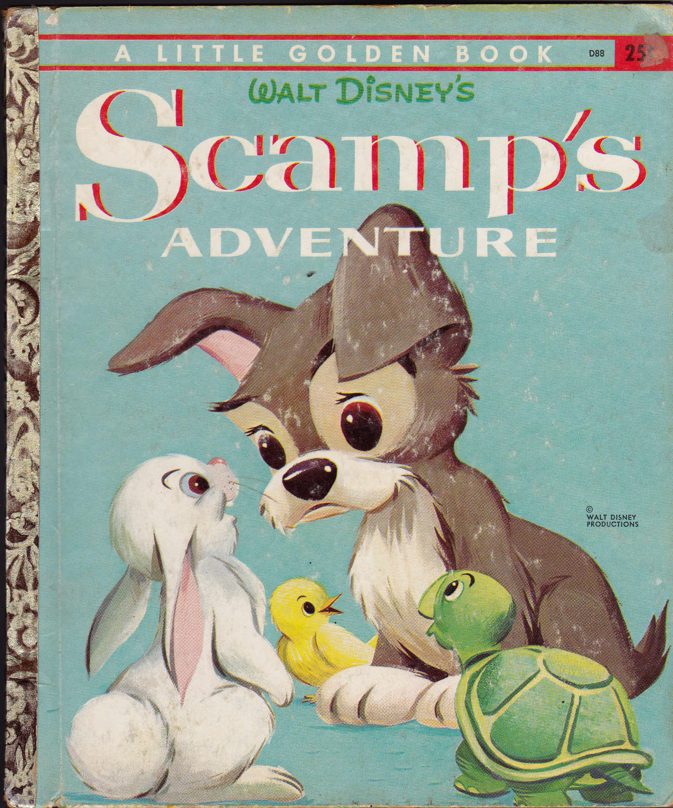 Scamp's Adventures Little Golden Book (4th print) Walt Disney | eBay