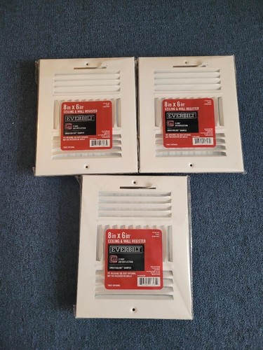 Lot (3) of Everbilt Ceiling and Wall Registers - 8 x 6 | eBay