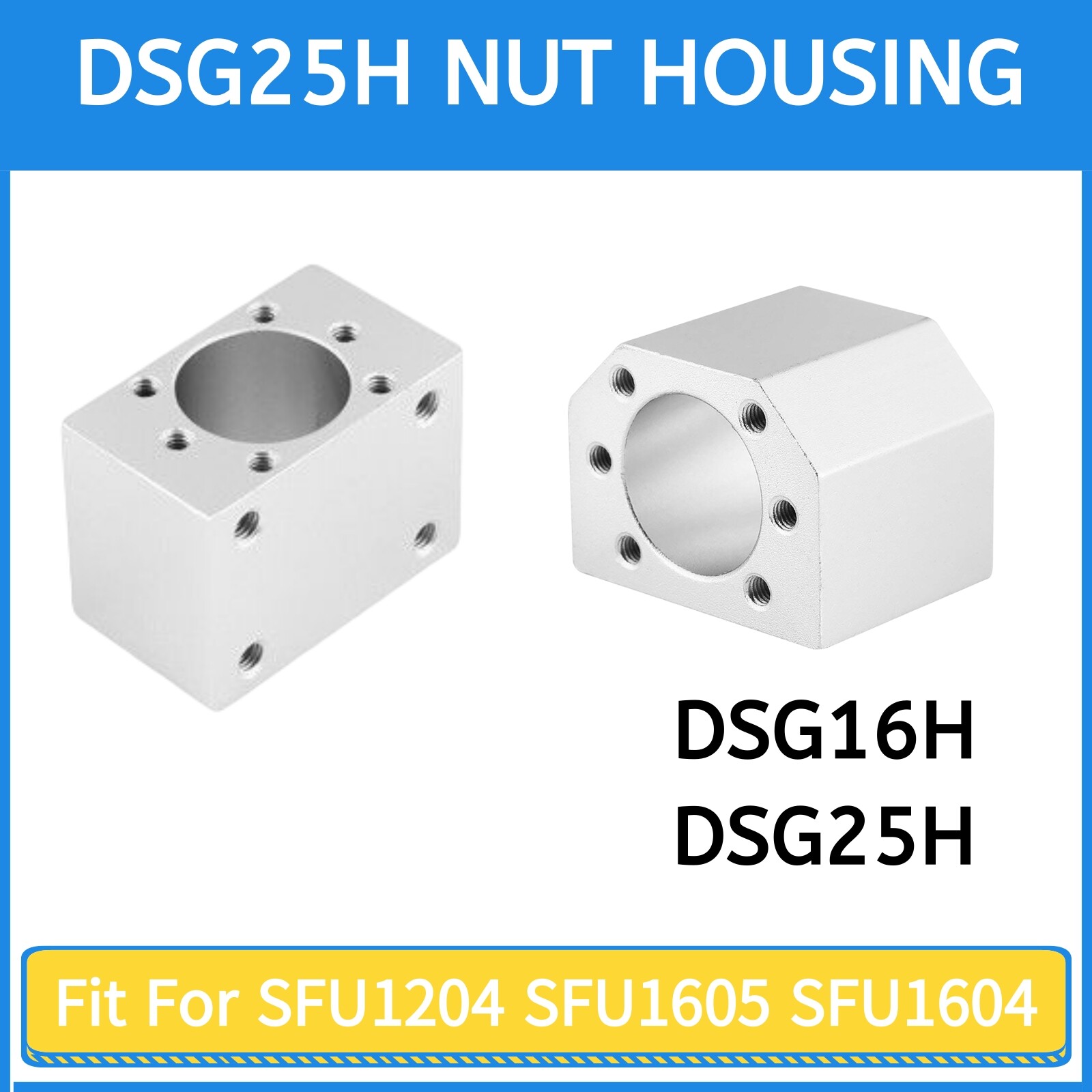 Ballscrew Nut Housing Seat Mount Bracket Holder Fit For SFU1204 SFU1605 ...