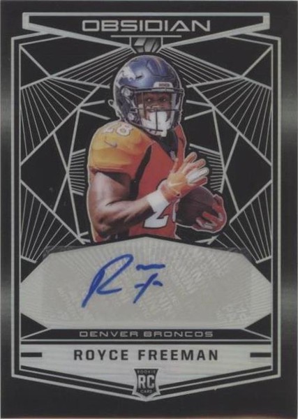 2018 Panini Obsidian - Rookie Autographs #RKA-RF Royce Freeman /100 (AU ...