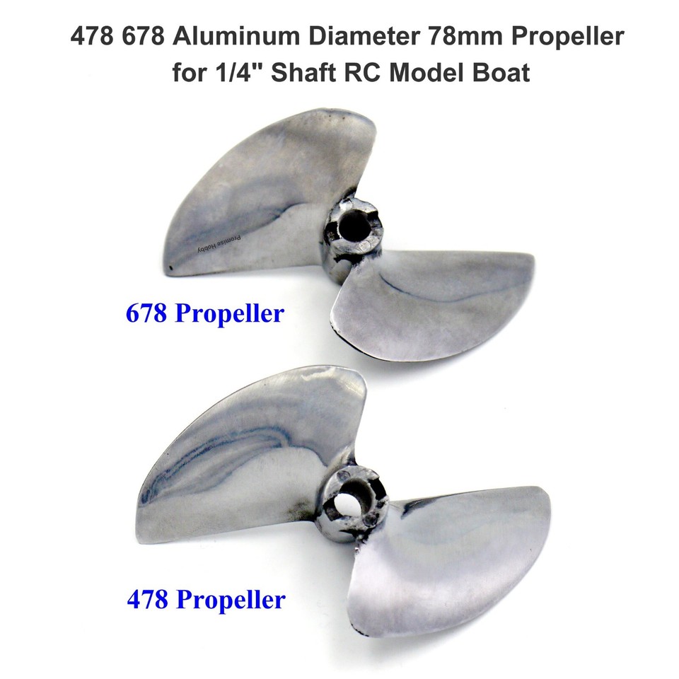478 678 Aluminum Propeller Left / Right for 1/4" Prop shaft RC Model ...