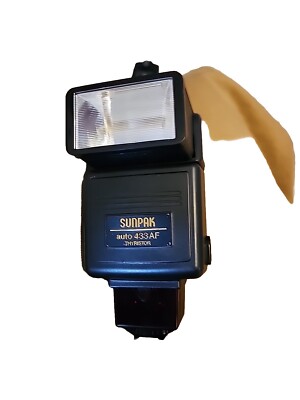 Thystor Sunpak Auto 433AF Shoe Mount Flash Canon Auto Focus Cameras ...