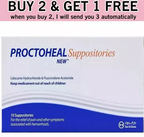 Proctoheal Suppositories for Hemorrhoids & Relief of Pain BUY 2 GET 1 ...