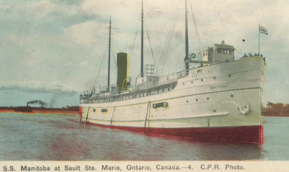 SHIP 1930s SS MANITOBA Great Lakes Steamer Excursion Canadian Ferry ...