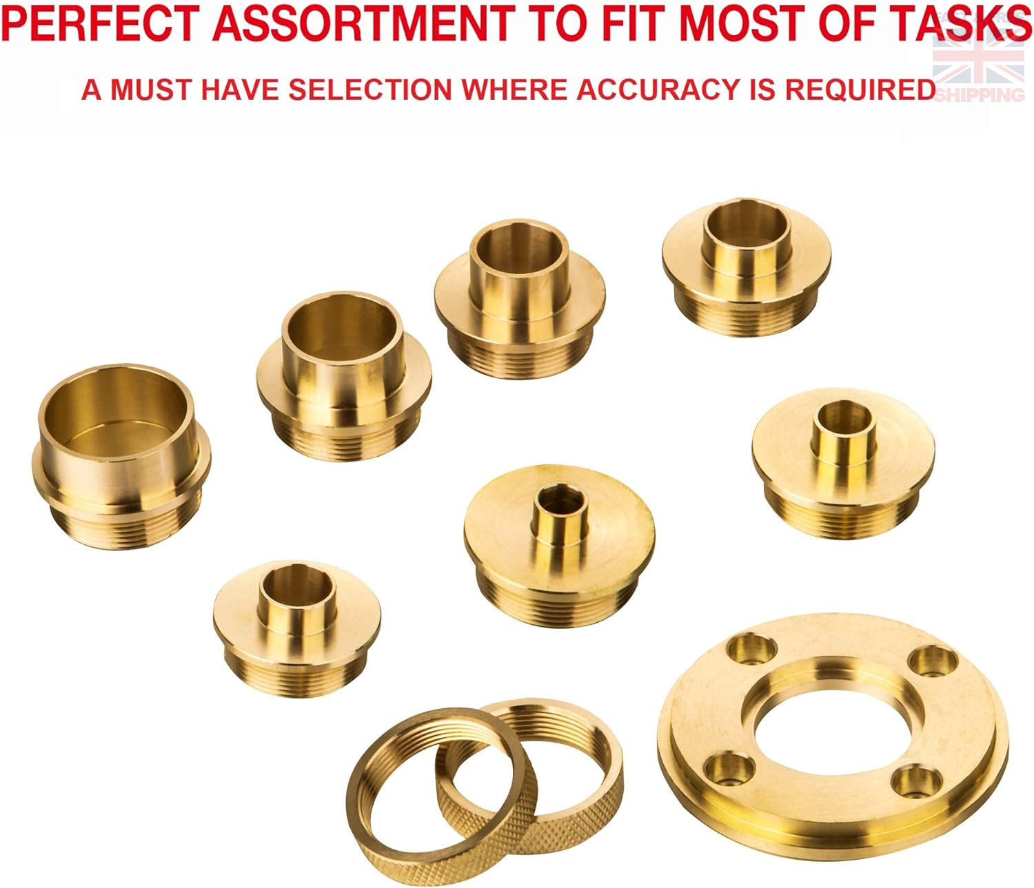 KATSU 10Pcs Brass Router Guide Bush Bushing Set, High Precision Router ...