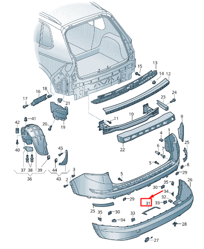 NEW SKODA KODIAQ NS REAR BUMPER REINFORCEMENT 565807165 NO IMPORT ...