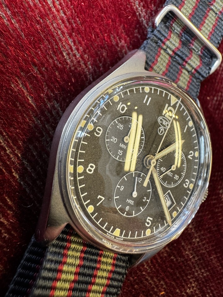 CWC British Pilots Military Swiss Aviation Chronograph Men’s Watch ...