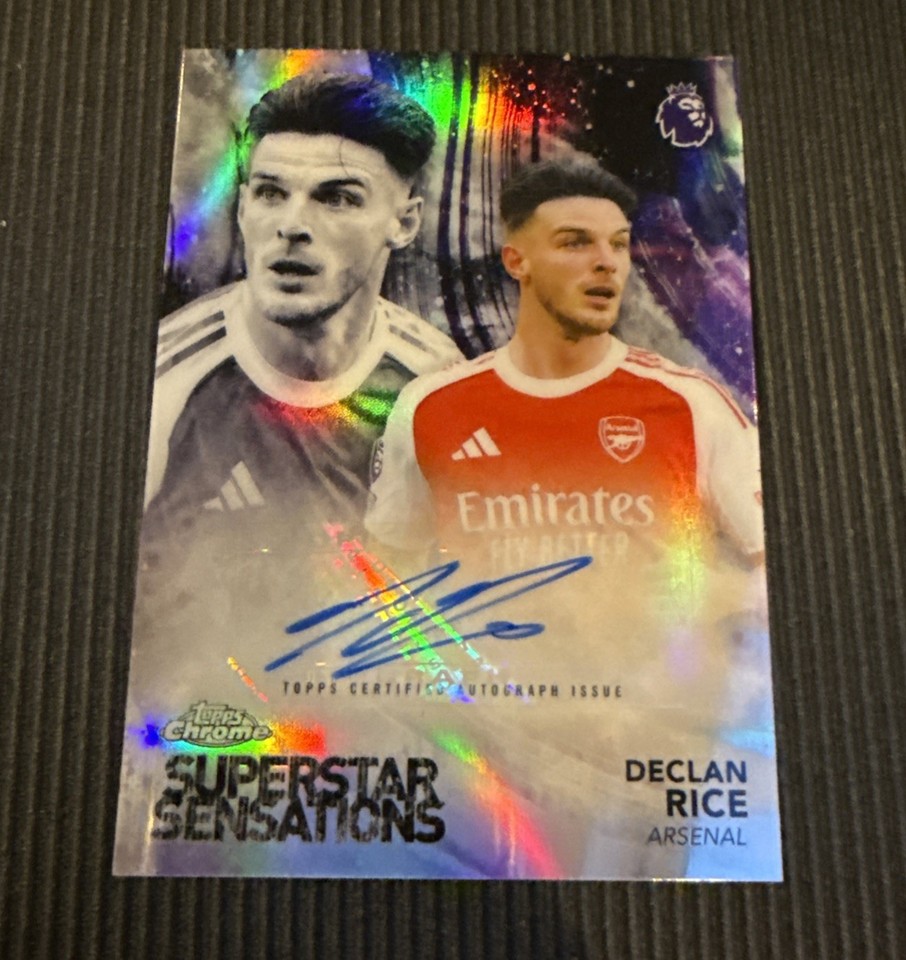 2026 Topps Chrome EPL Declan Rice Superstar Sensations Auto RARE 1: ...