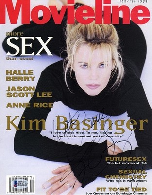 Kim Basinger Autographed Signed 8x10 Magazine Page Photo Beckett BAS ...