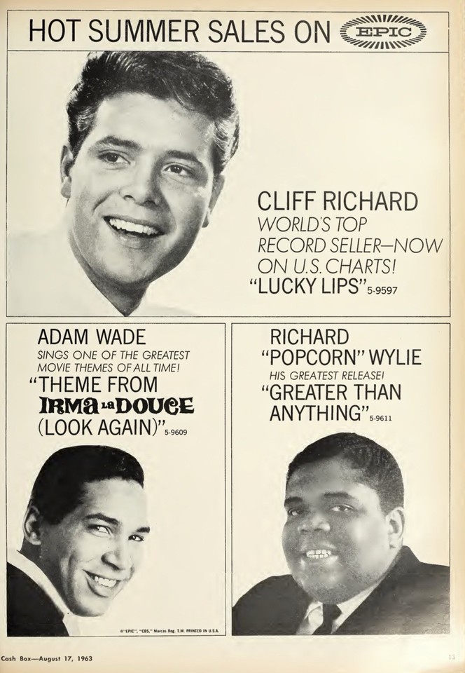 CASH BOX August 17 1963 STEVIE WONDER THE SUPREMES THE BEATLES JOHN ...