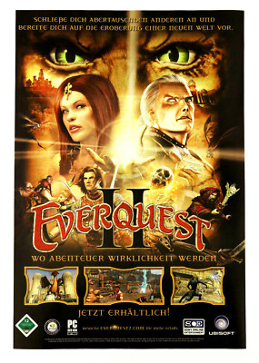 EverQuest II 2 Vintage mini Poster Promo Ad Art PC Windows ...