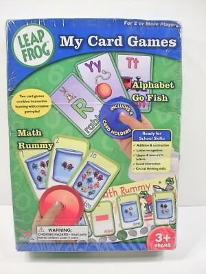 Leap Frog My Card Games SEALED- box is badly bent Ages 3+ math alphabet ...