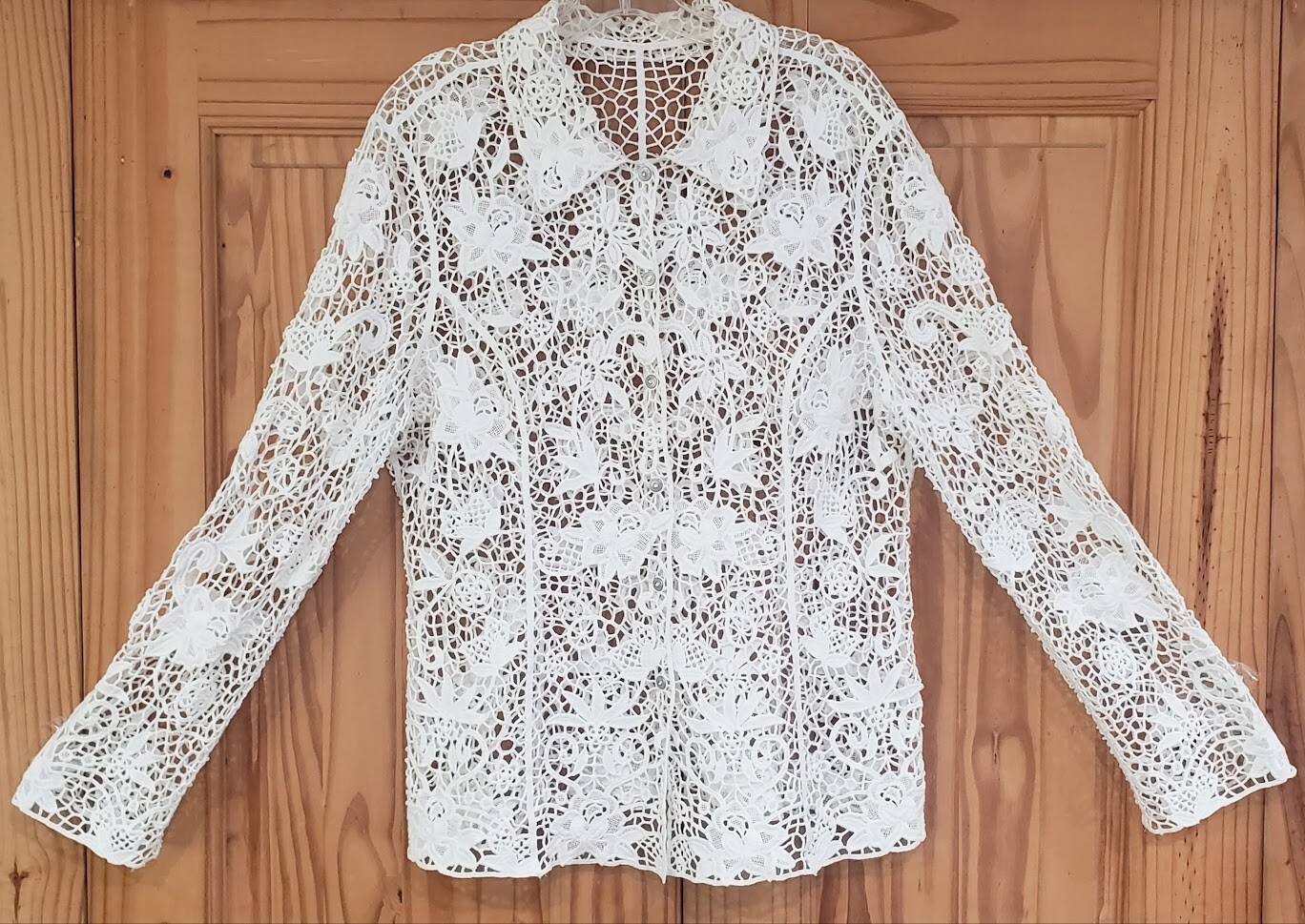 Lafei Nier Couture womens crochet lace jacket top cov… - Gem