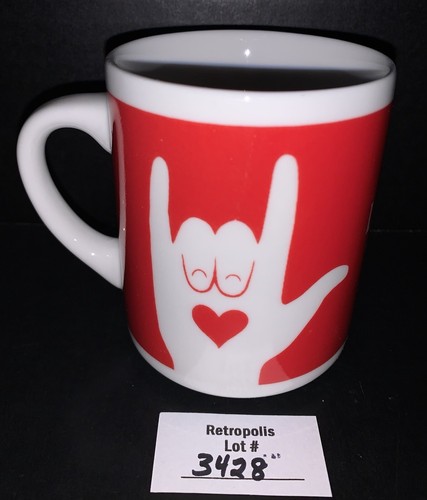 Sign Language I Love You Ceramic Coffee Mug Cup Abbey Press | eBay