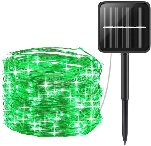 100LED Green Solar String Lights Outdoor Garden Fairy Light Yard ...