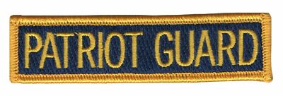 PATRIOT GUARD 4" EMBROIDERED PATCH | eBay