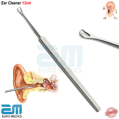 EAR WAX REMOVER MEDICAL EAR CLEANER SURGICAL STAINLESS STEEL 13cm TOOL ...