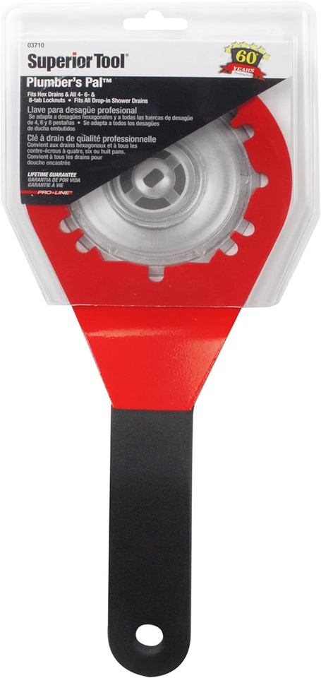 Superior Tools Universal Professional Sink Drain Wrench, Red, 3710 | eBay