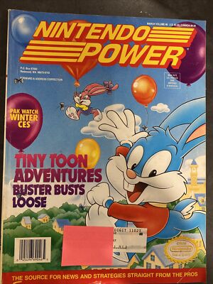 Nintendo Power Magazine NES Original Video Game Gaming Vol 46 Tiny Toon ...