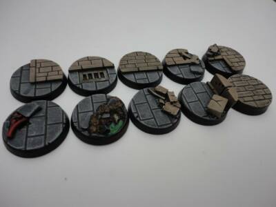 25mm resin bases x10 Ruins City Fight for Warhammer 40,000 40k Bolt ...
