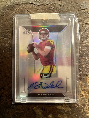2018 Leaf Metal Draft Silver Sam Darnold Autograph RC Vikings Starting ...