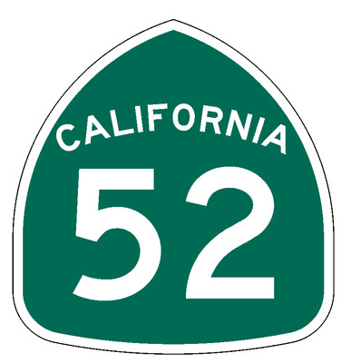 California State Route 52 Sticker Decal R988 Highway Sign Road Sign | eBay