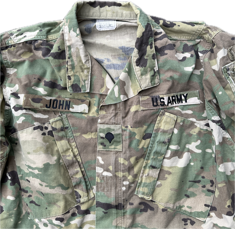 US Army Ocp Giacca 10 Patches Socom Airborne Ranger 1St Cavalry Pfc ...