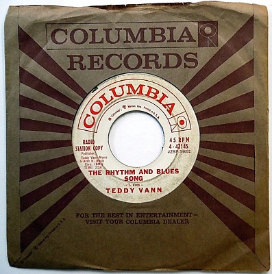 TEDDY VANN promo NORTHERN SOUL 45 Rhythm & Blues Song / Soon One ...