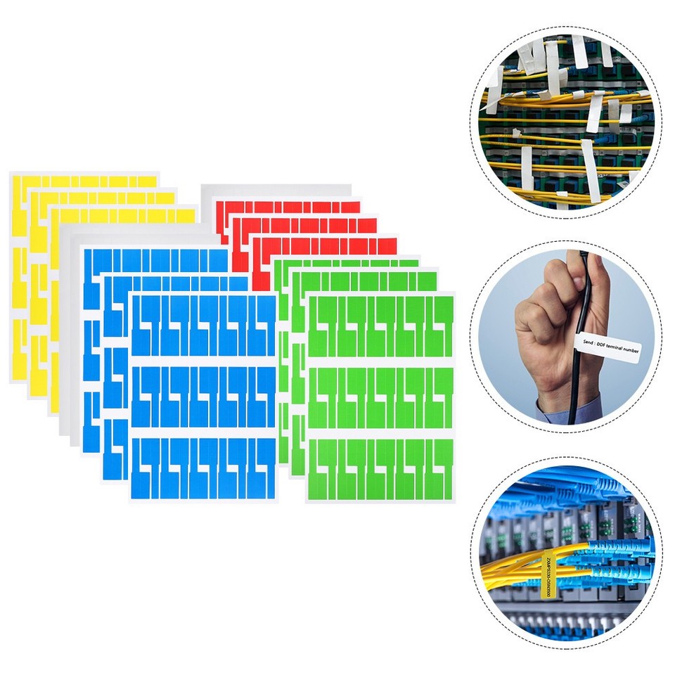 20 Sheets Convenient Cable Labels Stickers Organizer Managing Cord ...