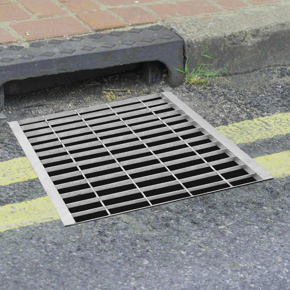 NEW Galvanized Steel Drain Grate & Frame , Drainage Grate Rectangular ...