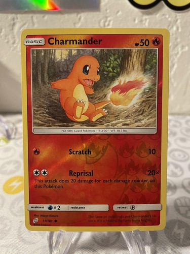 Charmander 11/181 LP/NM Reverse Holo SM Team Up Pokemon Card lizard ...